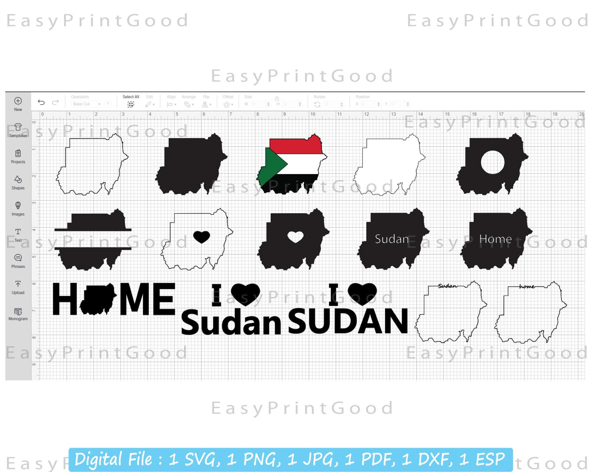 Sudan Svg Bundle Sudan Map Svg Sudanese Clipart Sudan Flag - Etsy