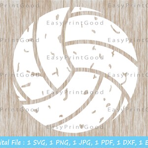 Volleyball Svg Distressed Volleyball Svg Volleyball Clipart Volleyball ...