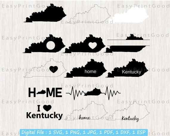 Kentucky Svg Bundle Kentucky State Svg Kentucky Outline - Etsy