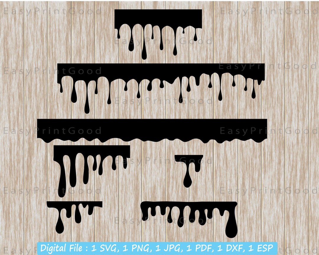 Dripping Borders Svg, Blood Dripping Svg, Honey Drip Clipart, Choclate ...