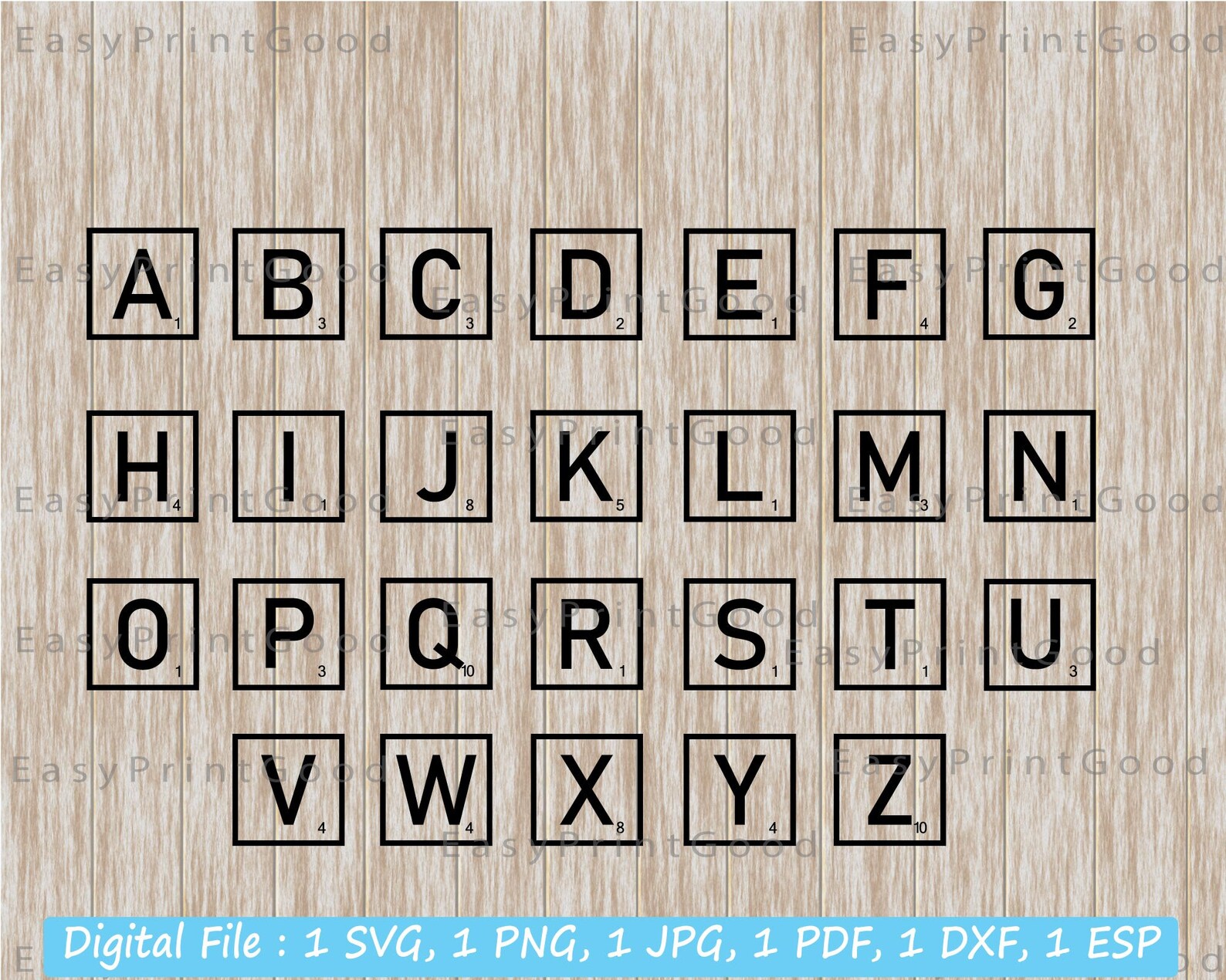 Scrabble Tiles Svg Scrabble Letters Svg Scrabble Clipart | Etsy