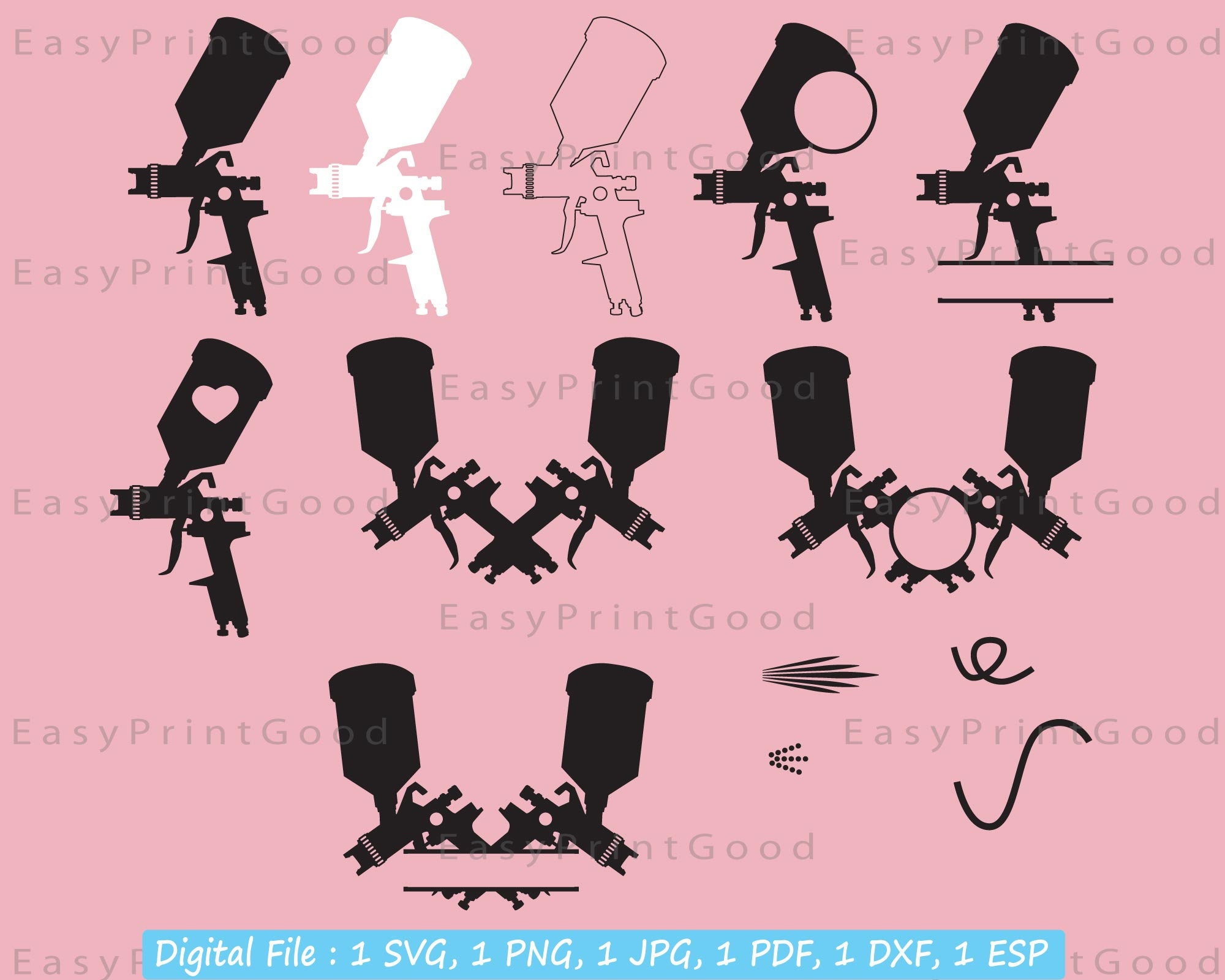 Automotive Paint Gun SVG, Spray Painting Clipart (digital Download) - Etsy