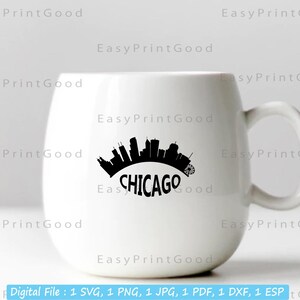 Chicago Svg, Illinois Skyline Cityscape Silhouette, City Shirt Svg ...