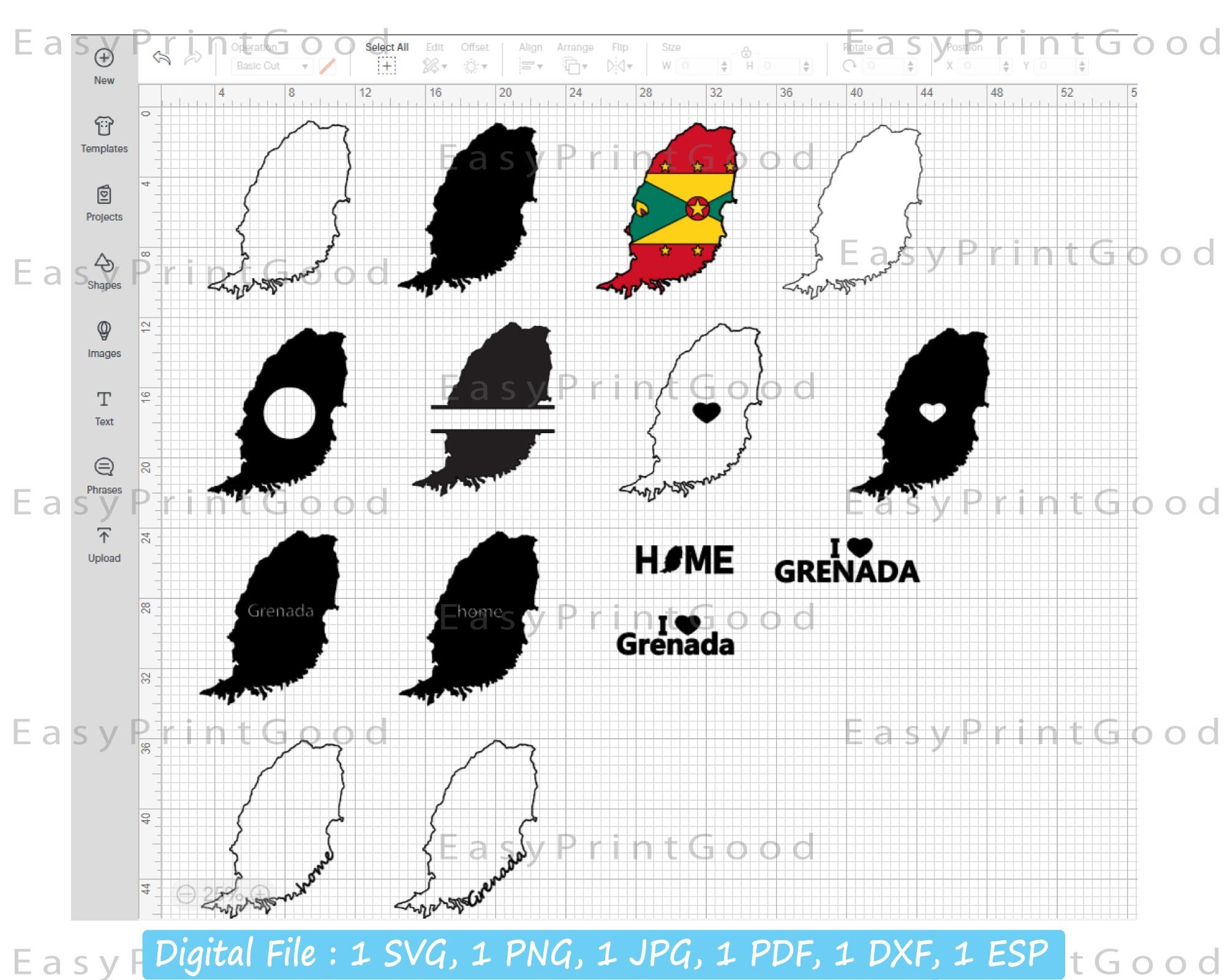 Grenada Svg Bundle Grenadian Outline Grenada Map Home | Etsy