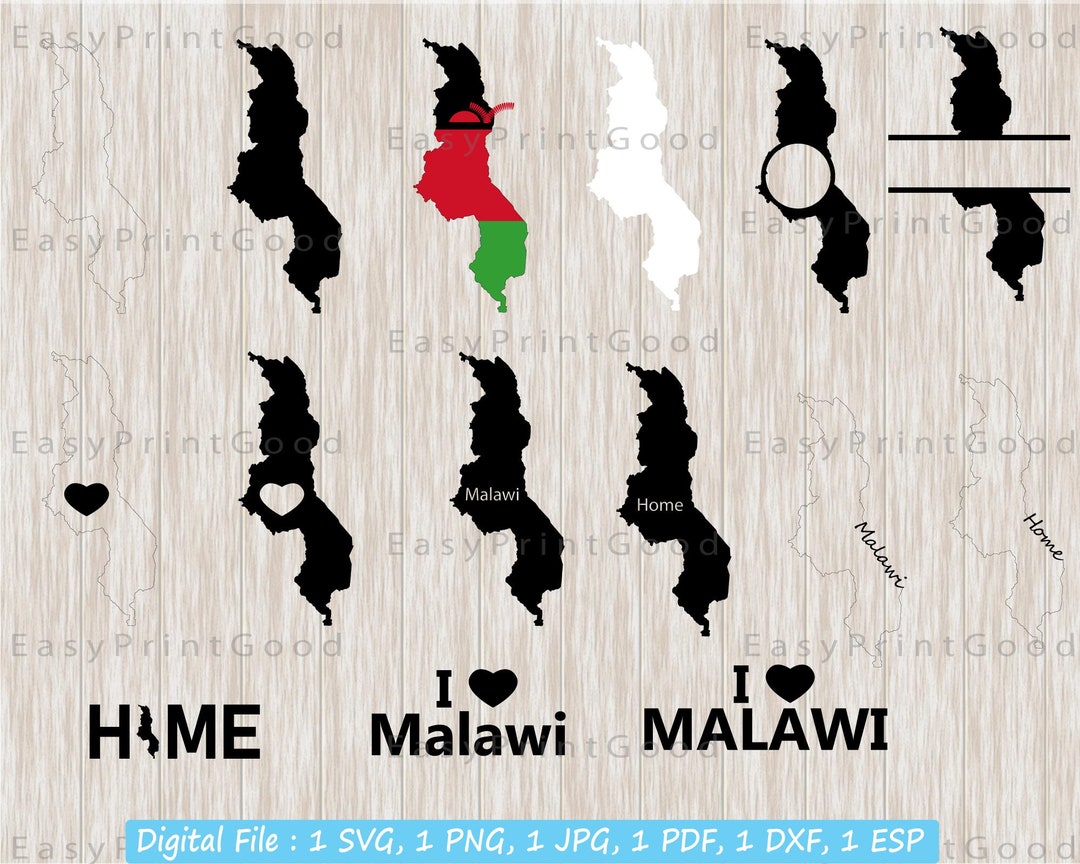 Malawi Svg Bundle, Malawi Clipart, Malawi Map, Malawi Country Map ...