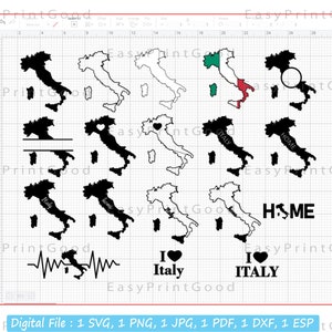 Italy State Svg Bundle, Italy State Svg, Italy State Clipart, Italy ...