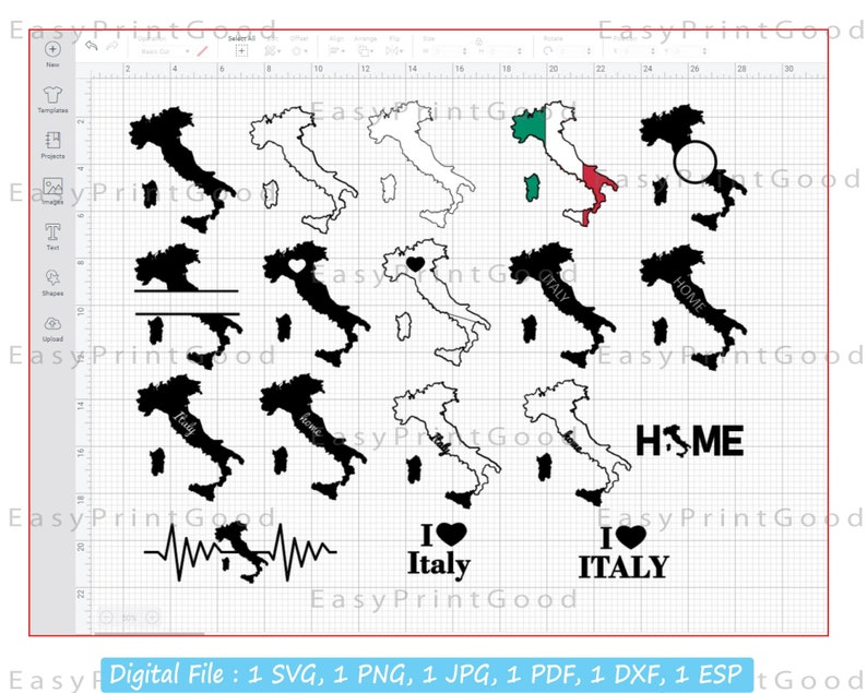 Italy State Svg Bundle Italy State Svg Italy State Clipart | Etsy