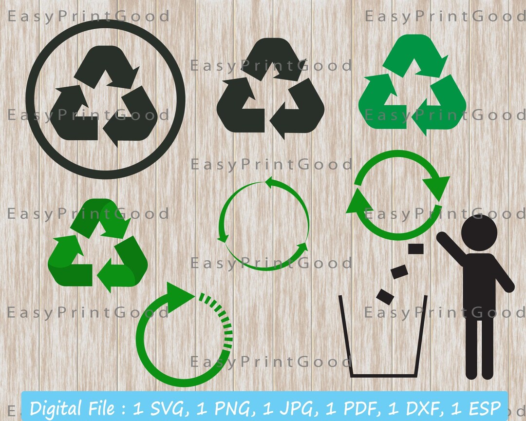 Recycle Svg, Dxf, Recycle Logo, Recycle Digital Clipart, Recycle ...