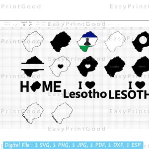 Lesotho Svg Bundle, Lesotho Outline, Lesotho Map Svg, Home, Lesotho ...