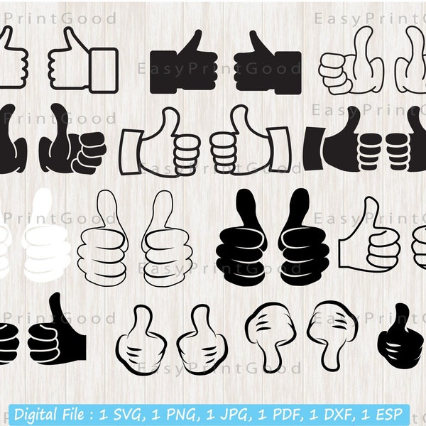 Thumbs up Svg - Etsy