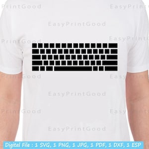 Computer Keyboard Svg Bundle, Push My Buttons QWERTY Keyboard, Keyboard ...