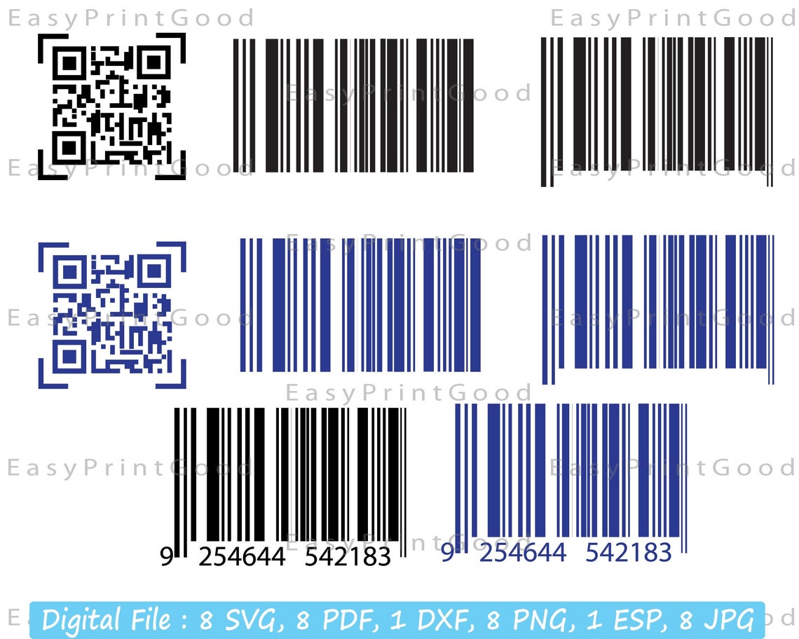 Barcode Svg Bar Code Svg Barcode Clipart Shopping Svg | Etsy