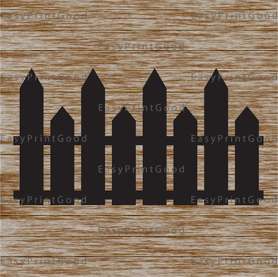Fence Svg Farm Fence Cutting File Wooden Fence Silhouette | Etsy