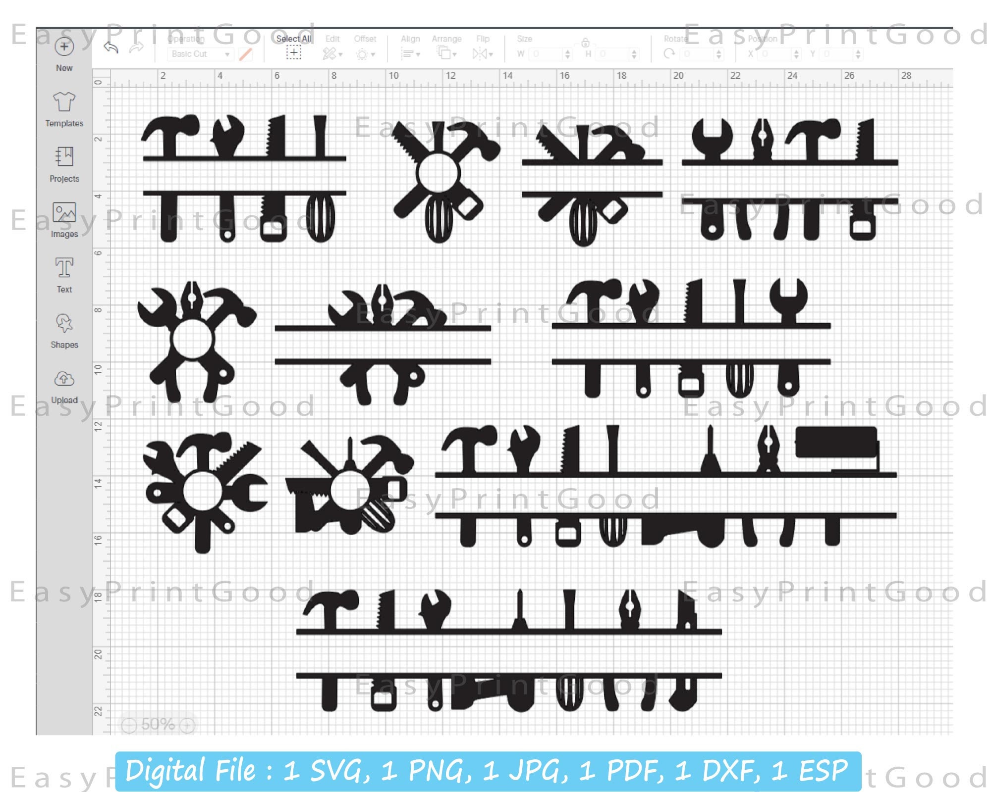 Tools Bundle Svg Tools Svg Tools Clipart Tools Monogram - Etsy