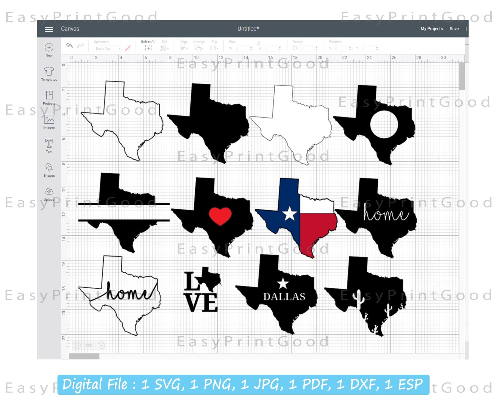 Texas State Svg Bundle Texas SVG File Texas Flag SVG Texas | Etsy