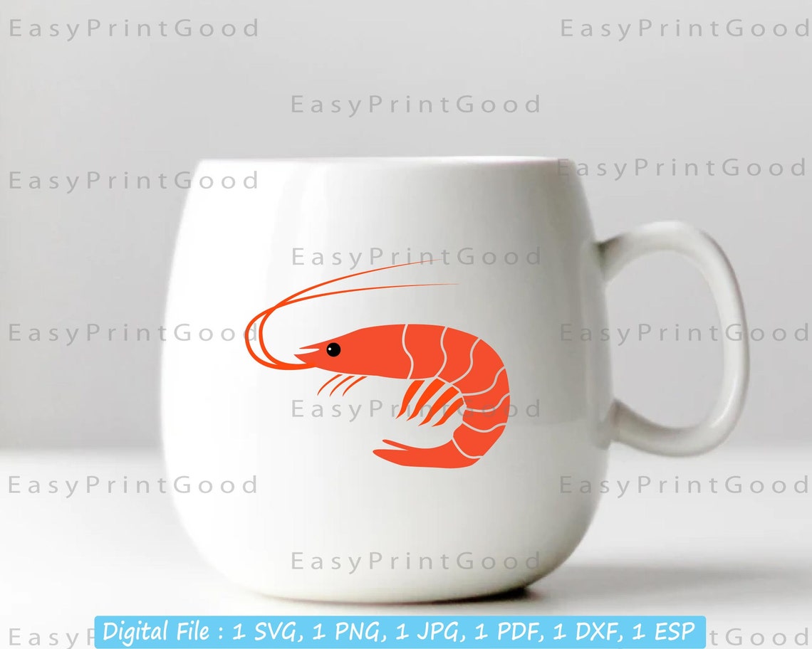 Shrimp Svg Prawn Svg Shrimp Clipart Shrimp Sea Animal Svg - Etsy