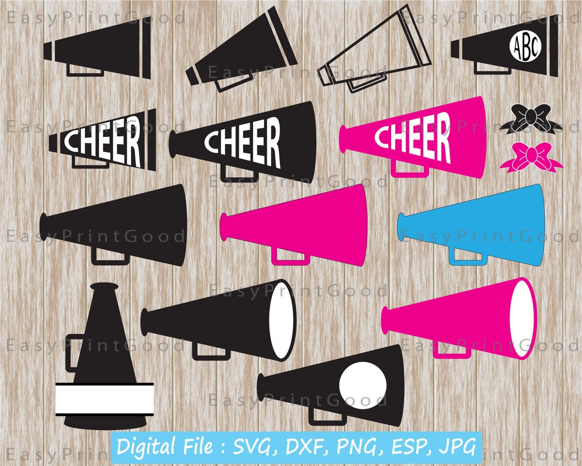 Cheer Megaphone Svg Cheer Svg Megaphone Svg Cut Files Cheer - Etsy