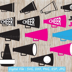 Cheer Megaphone Svg Cheer Svg Megaphone Svg Cut Files Cheer - Etsy