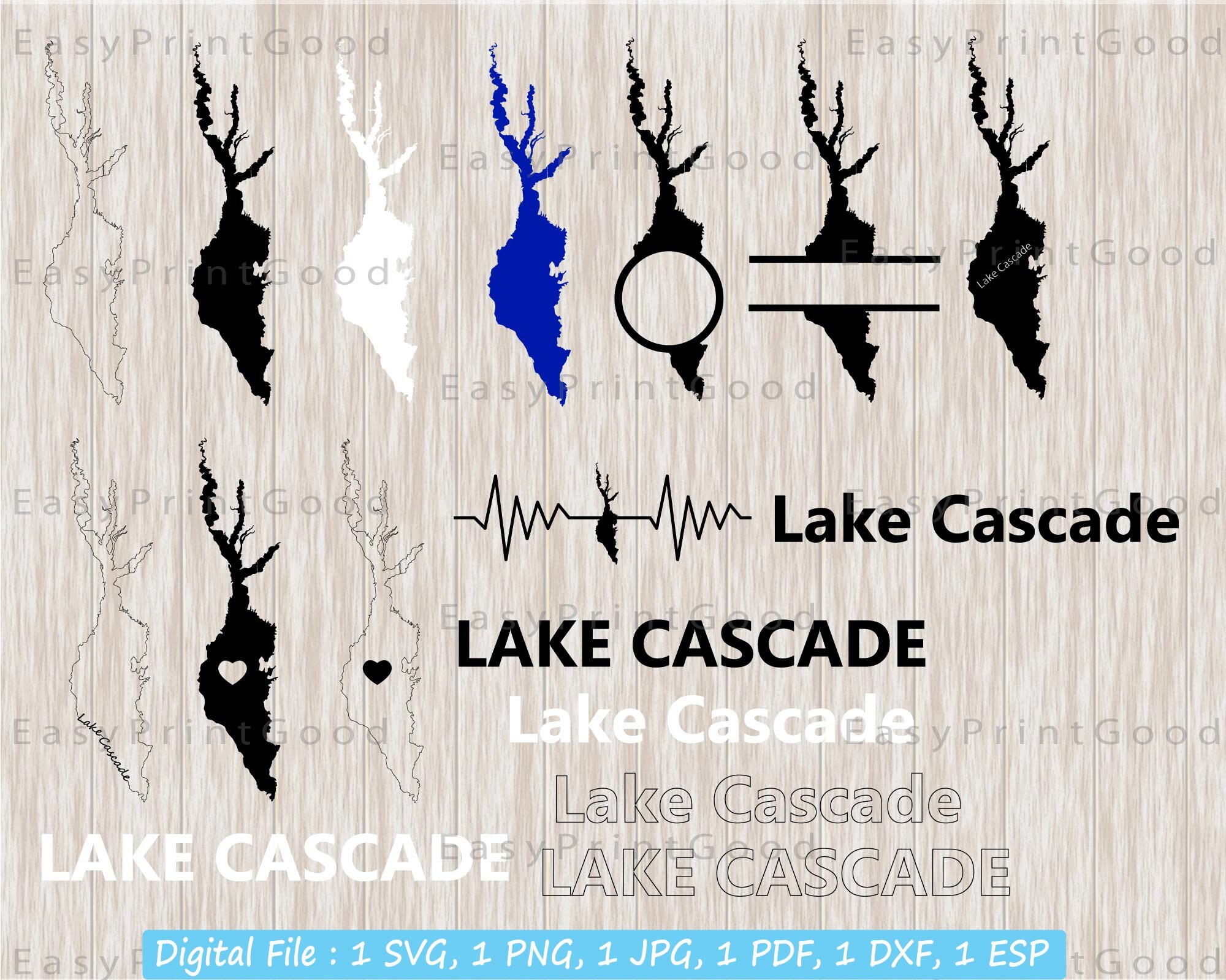 Lake Cascade Svg Bundle Lake Cascade Outline Lake Cascade - Etsy
