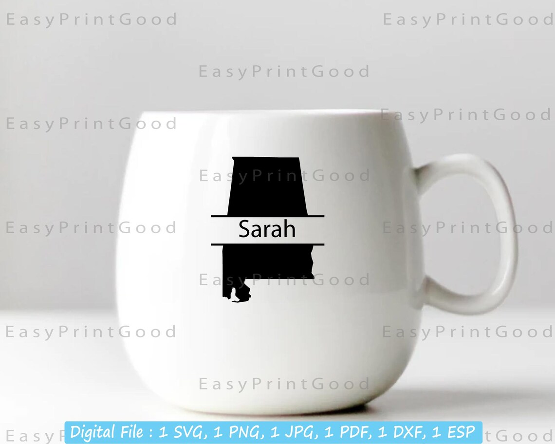 Alabama State Svg Alabama State Clipart Alabama Outline Svg | Etsy