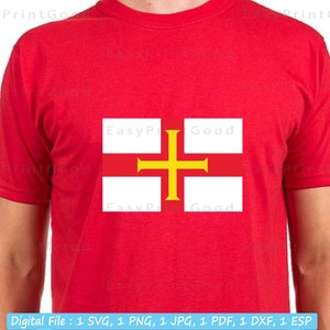 Guernsey Flag Svg Bundle, Guernsey Clipart, Love, Waving, Guernsey Flag ...