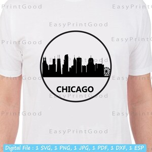 Chicago Frame Svg Bundle, Chicago Svg, Illinois Skyline Cityscape ...