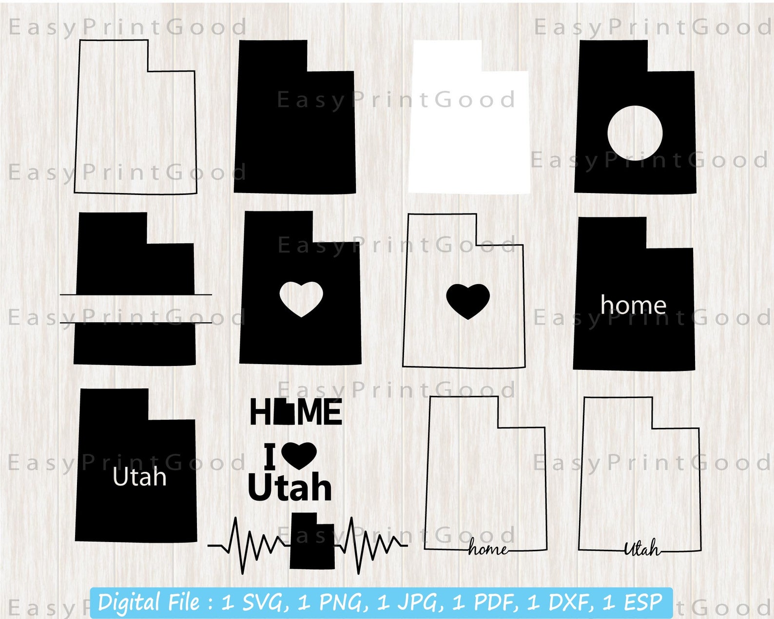 Utah Svg Bundle Utah State Svg Utah Clipart Utah Outline - Etsy