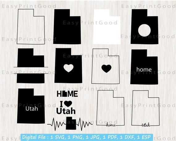 Utah Svg Bundle Utah State Svg Utah Clipart Utah Outline - Etsy France