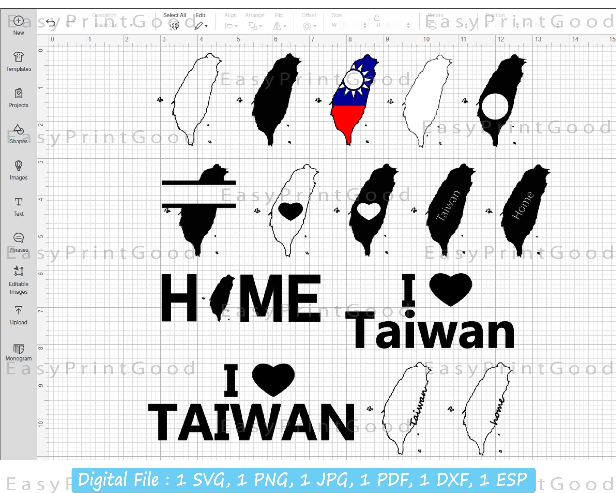 Taiwan Svg Bundle Taiwan Outline Taiwan Country Nation - Etsy
