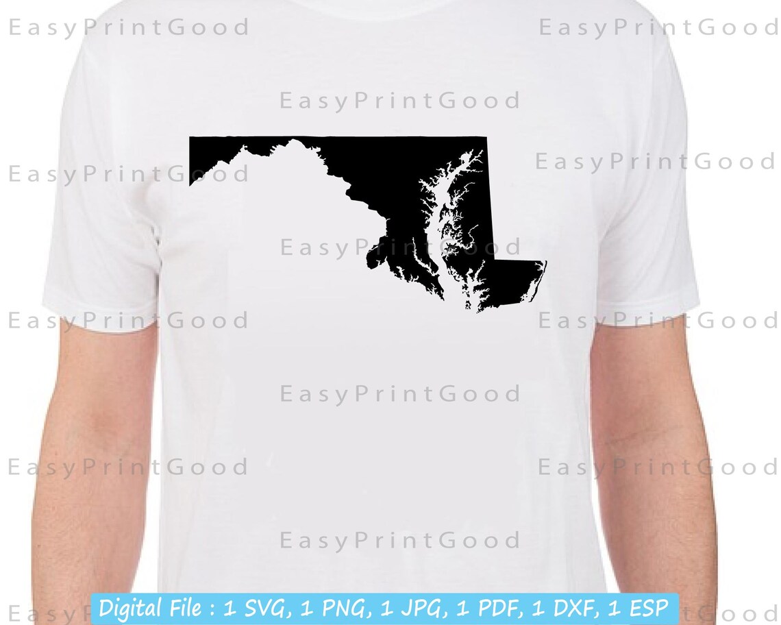 Map of Maryland Svg Maryland Svg Bundle Maryland State - Etsy