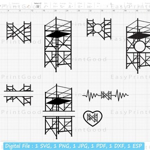 Scaffolding Bundle Svg, Scaffold Builder Split Frame, Scaffold Building ...