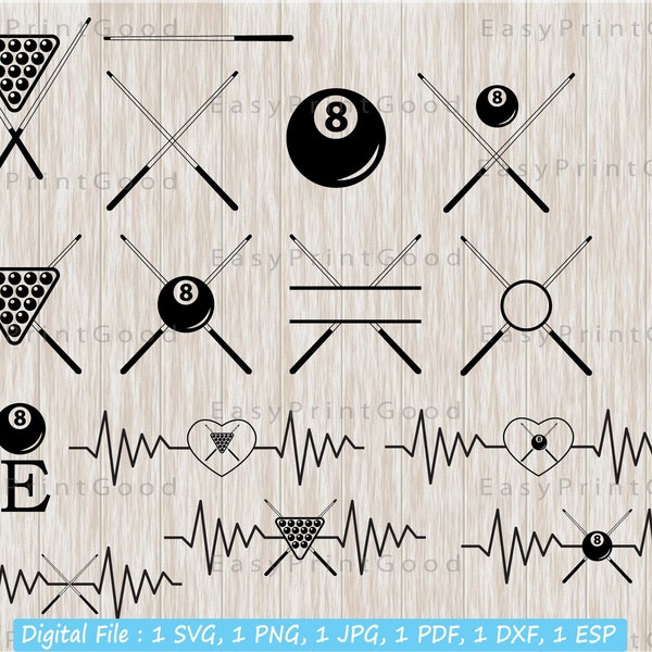 Billiards Svg - Etsy