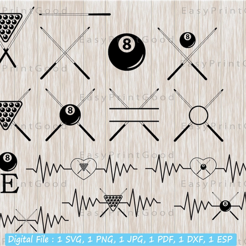 Billiards Svg - Etsy