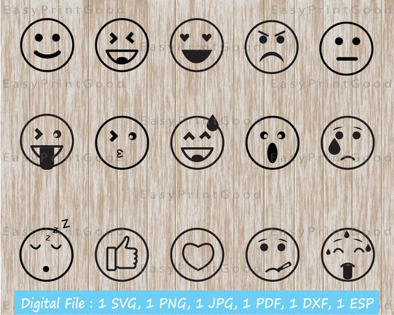 Emoji Svg Bundle Emoji Clipart Emoji Collection Emoji Cut - Etsy Canada