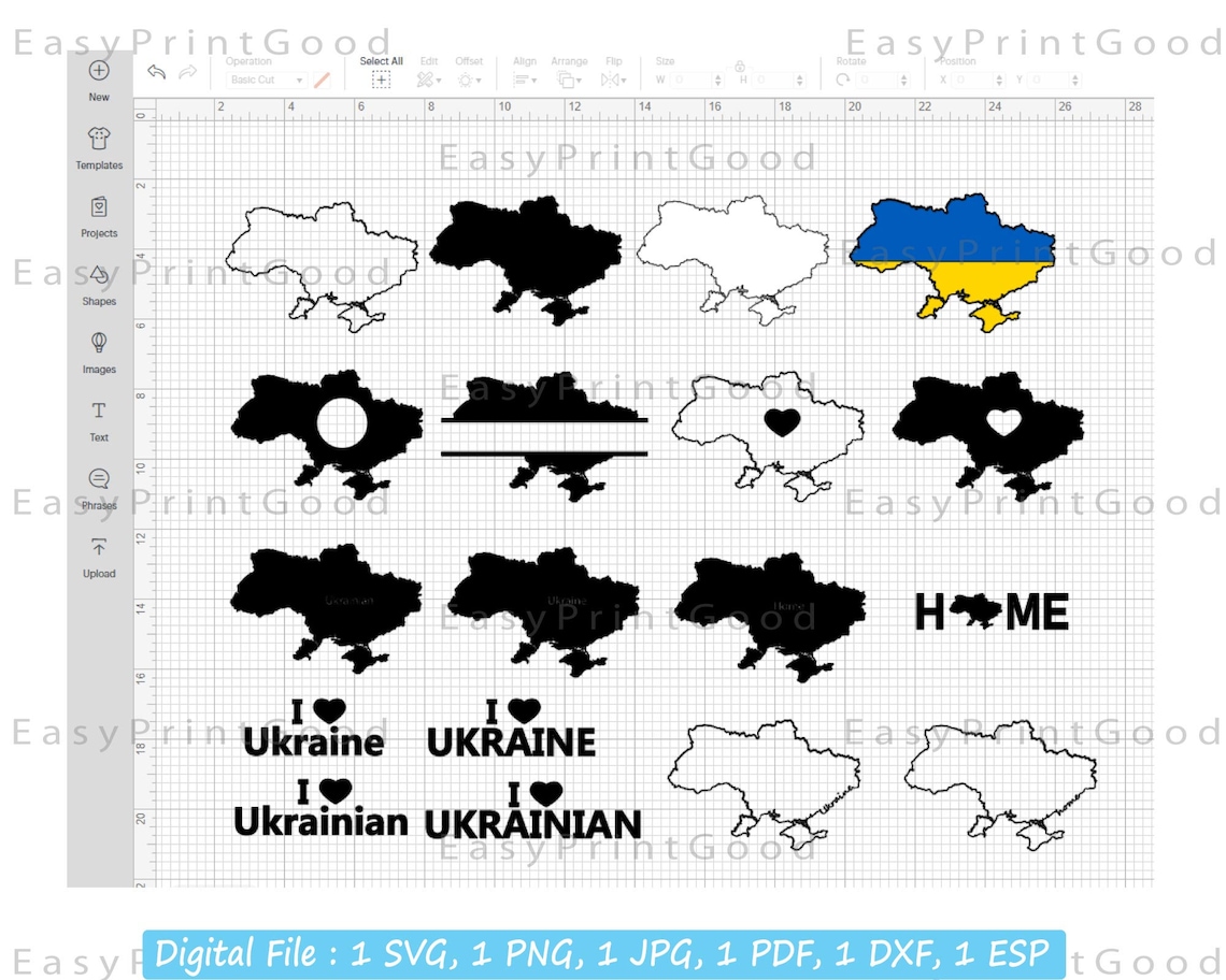 Ukraine Svg Bundle Ukraine Map Svg Ukrainian Map Clipart - Etsy