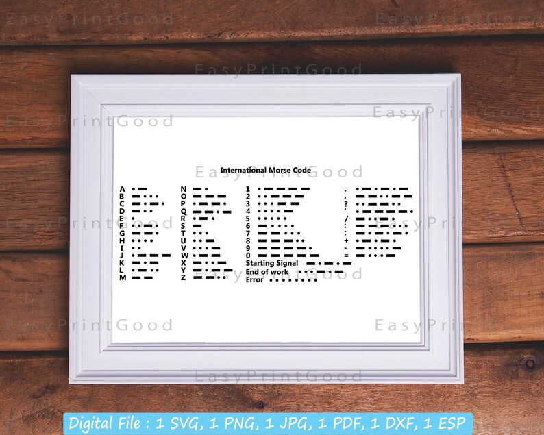 Morse Code Alphabet SVG: Nautical Signal Cut File (digital Download) - Etsy