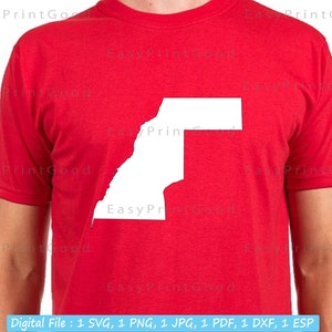 Western Sahara Map Svg Bundle, Map of Western Sahara, Outline, Love ...