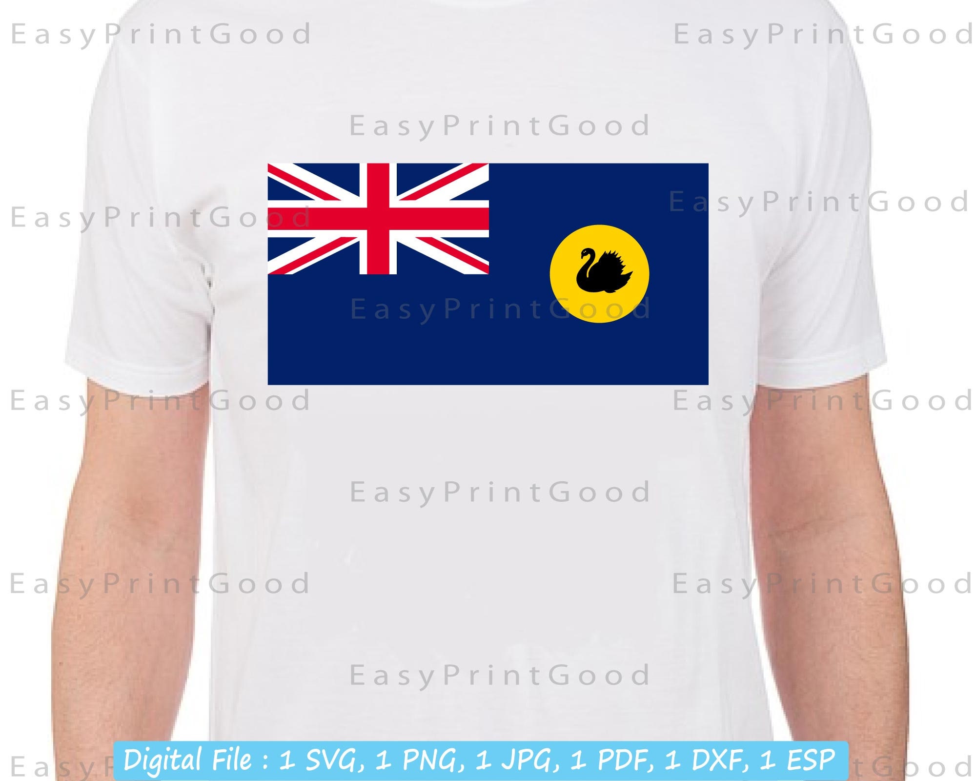 Western Australia Flag SVG Bundle: Map, Heart, Waving (cut File) - Etsy