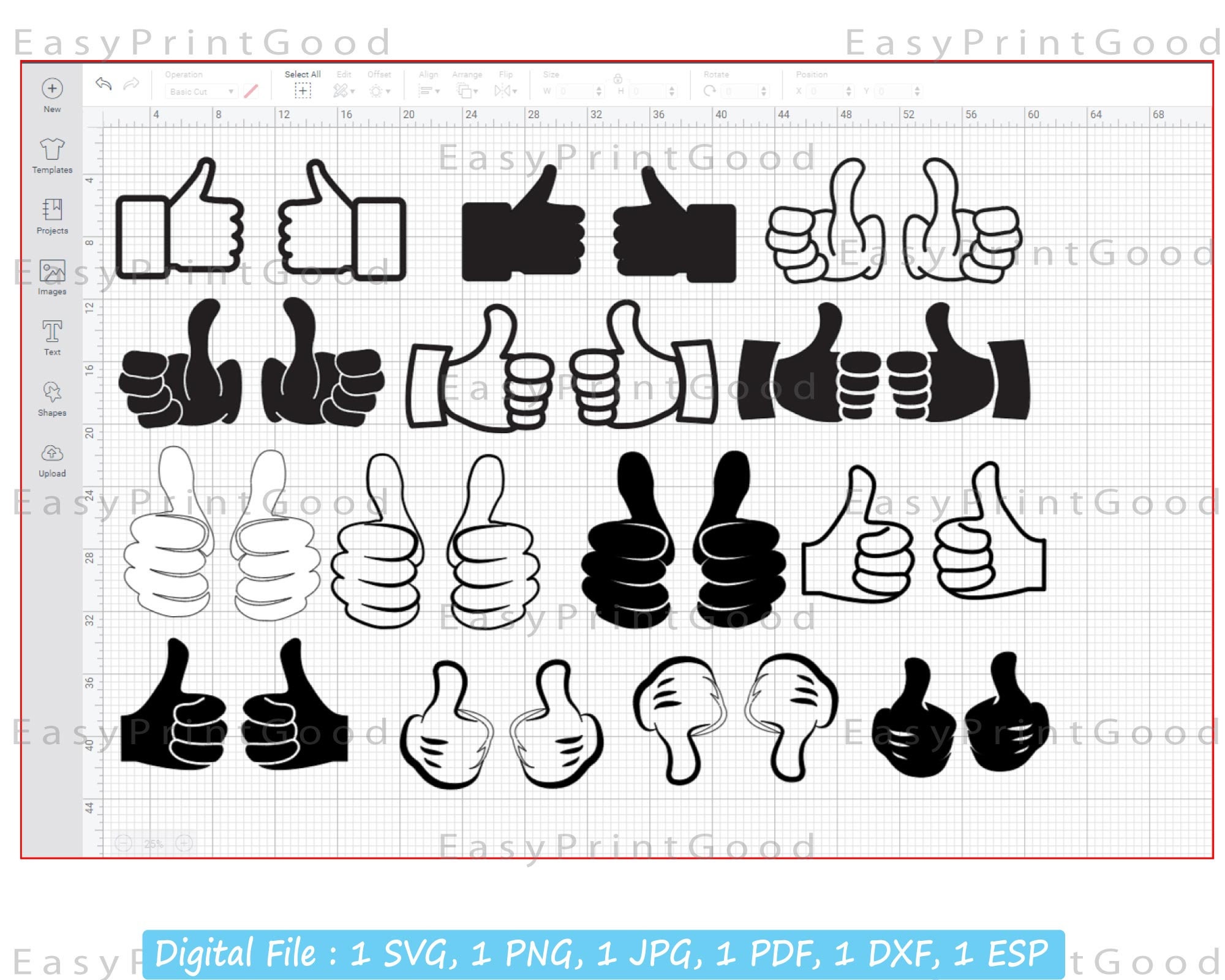 Thumb up SVG Bundle Thumbs Up Thumb Down Like Svg Friend | Etsy Canada