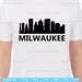 Milwaukee Skyline Svg, Milwaukee Skyline Cityscape Silhouette, City ...