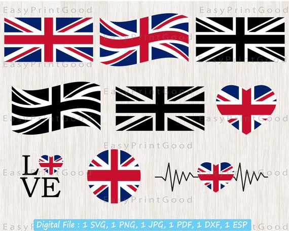 UK Flag SVG Bundle United Kingdom Flag Svg England Flag UK - Etsy