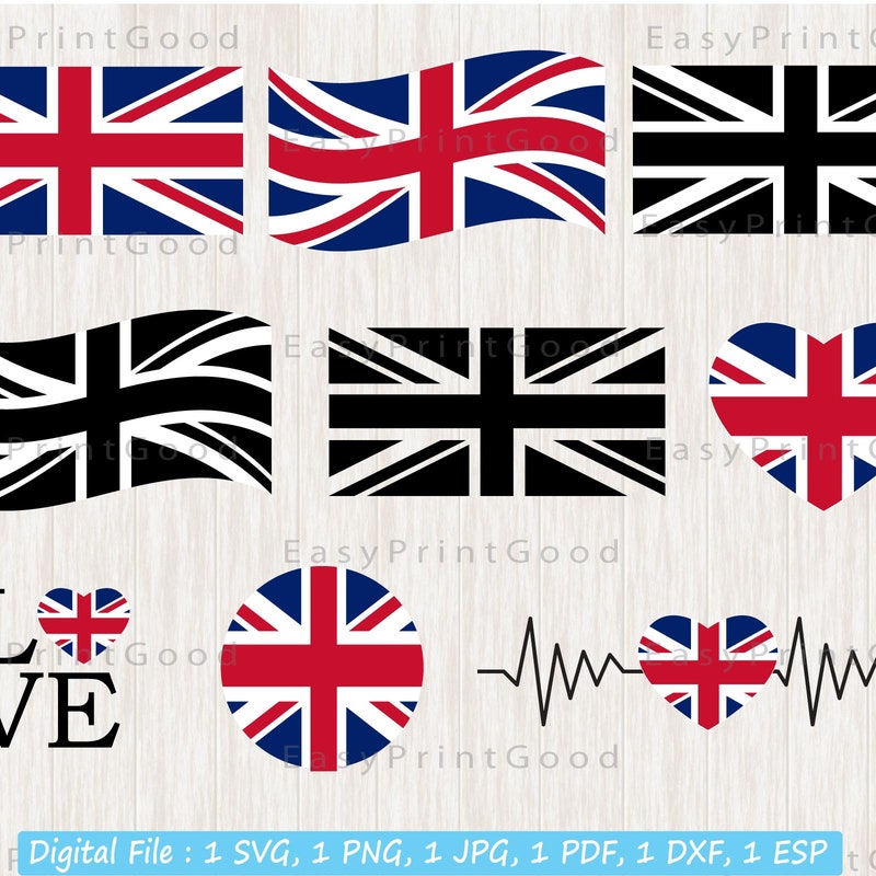 Uk Flag. Svg - Etsy