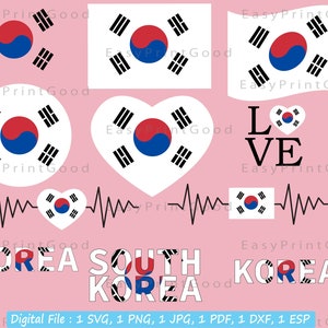 South Korea SVG National Flag, Korean Nation Country Svg, Round South ...