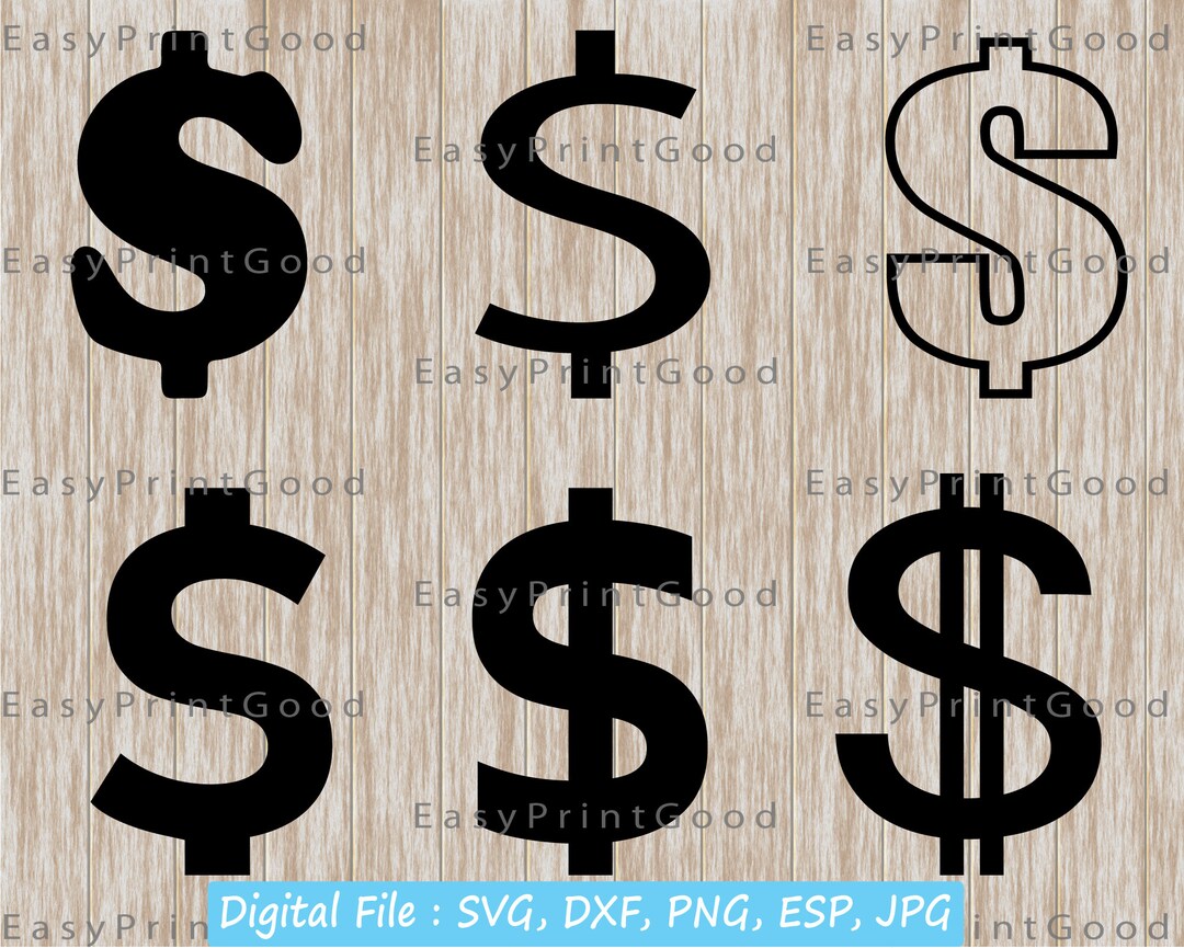 Dólar Signo Svg Dólar Svg Dinero Clipart Dólar Monograma Svg - Etsy España