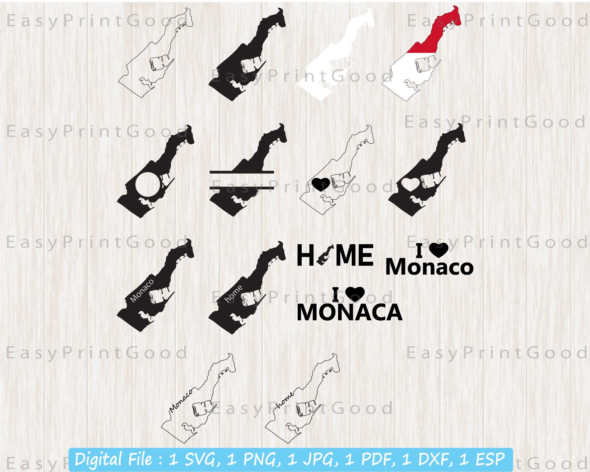 Monaco Svg Bundle Monacan Outline Svg Monaco Map Home - Etsy