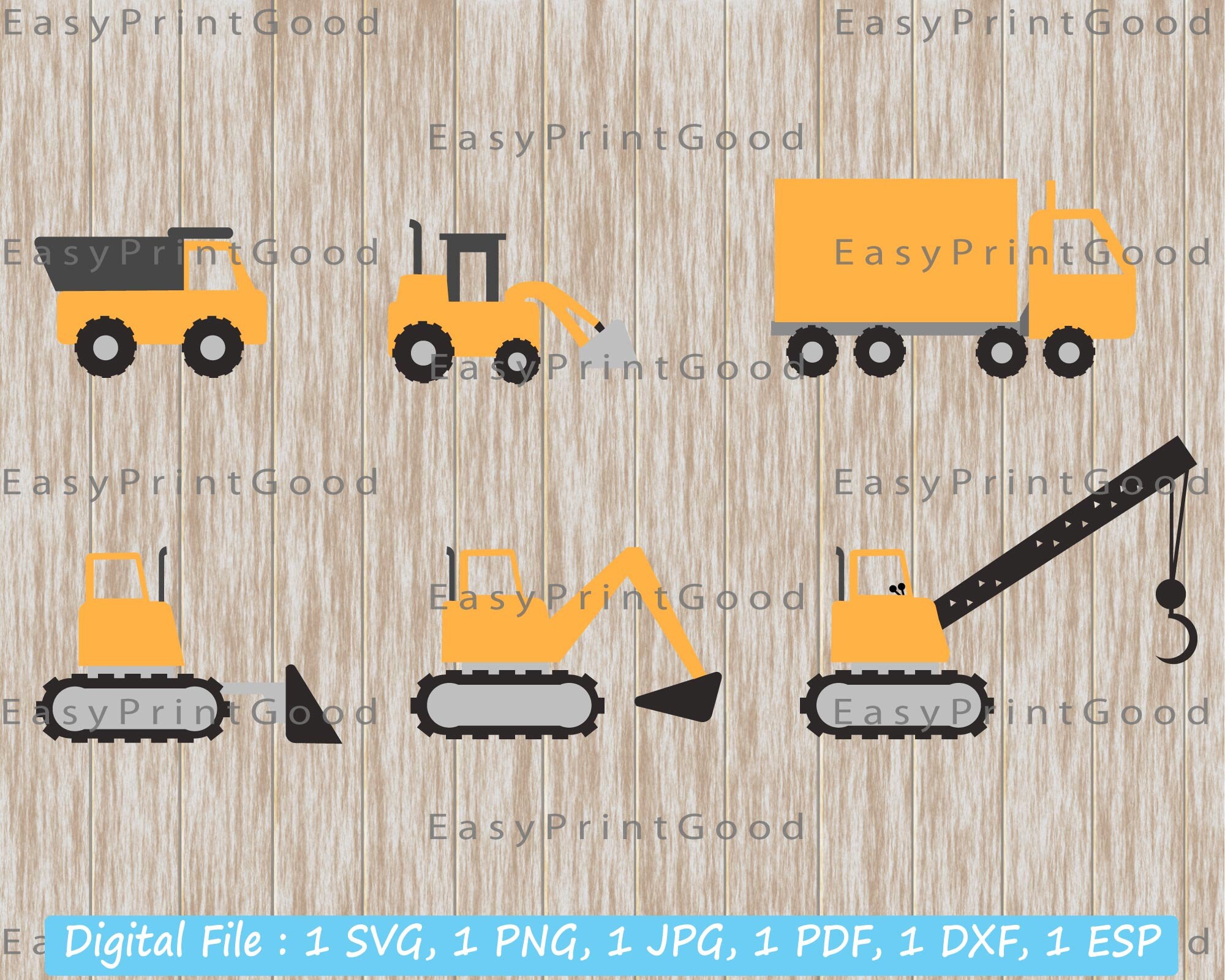 Construction Fleet Svg Construction Truck Svg Construction | Etsy