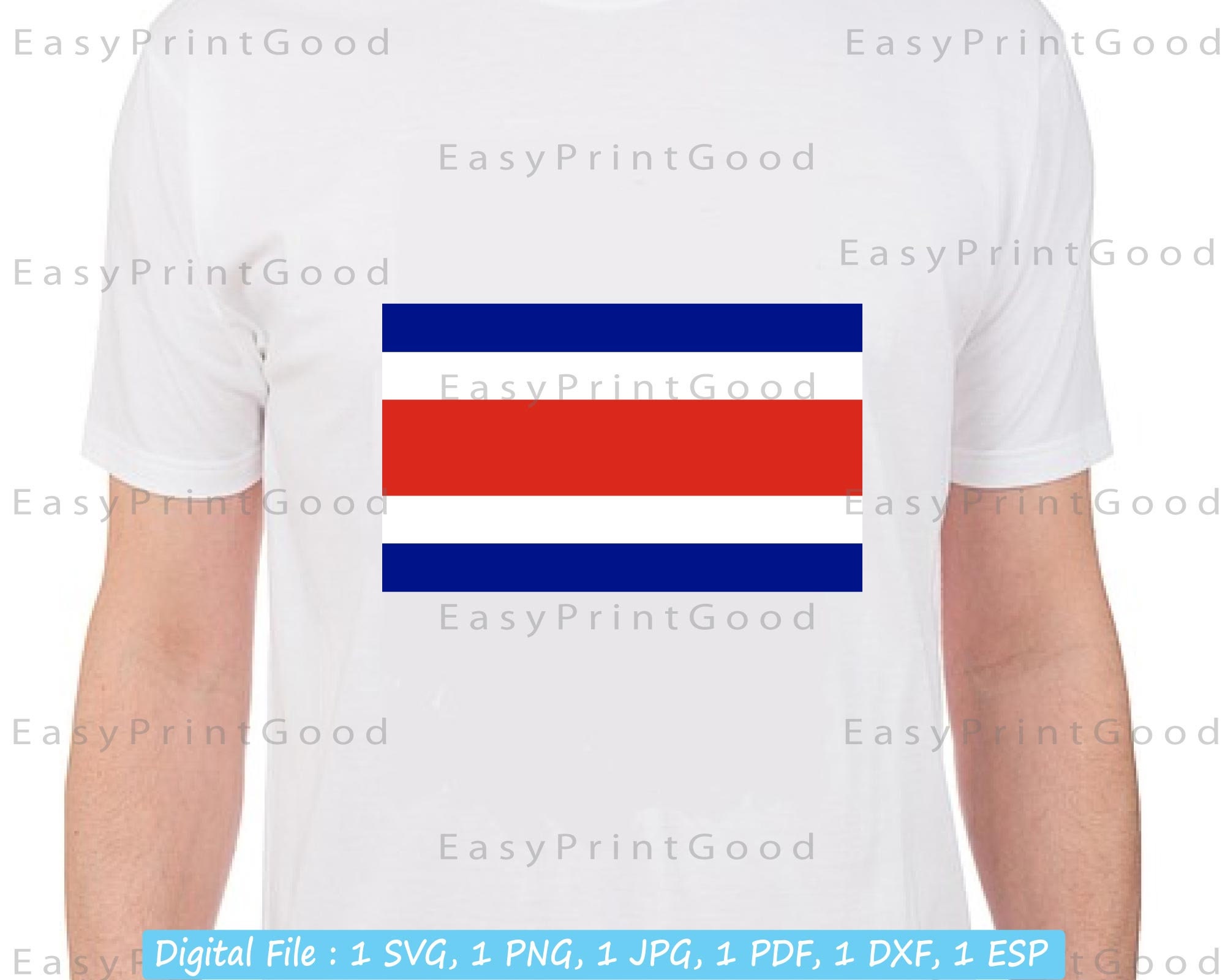 Costa Rica National Flag Svg Bundle Costa Rica Heart Svg Map - Etsy