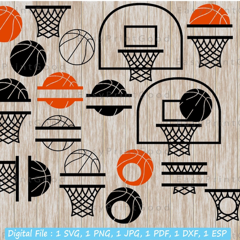 Split Basketball Svg - Etsy