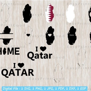 Qatar Svg Bundle, Qatar Outline, Qatar Map Svg, Home, Qatar Clipart ...