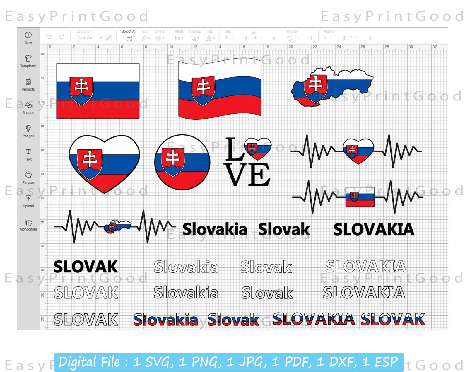 Slovakia Flag Svg Slovak National Nation Country Banner - Etsy